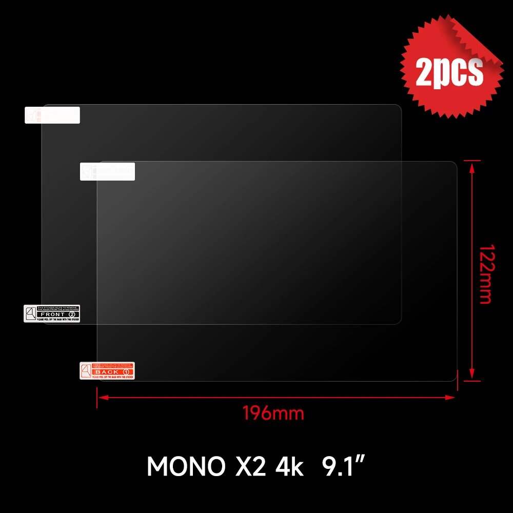 Защитная пленка для Mono X2 4k 9.1" 2pcs 196x122mm