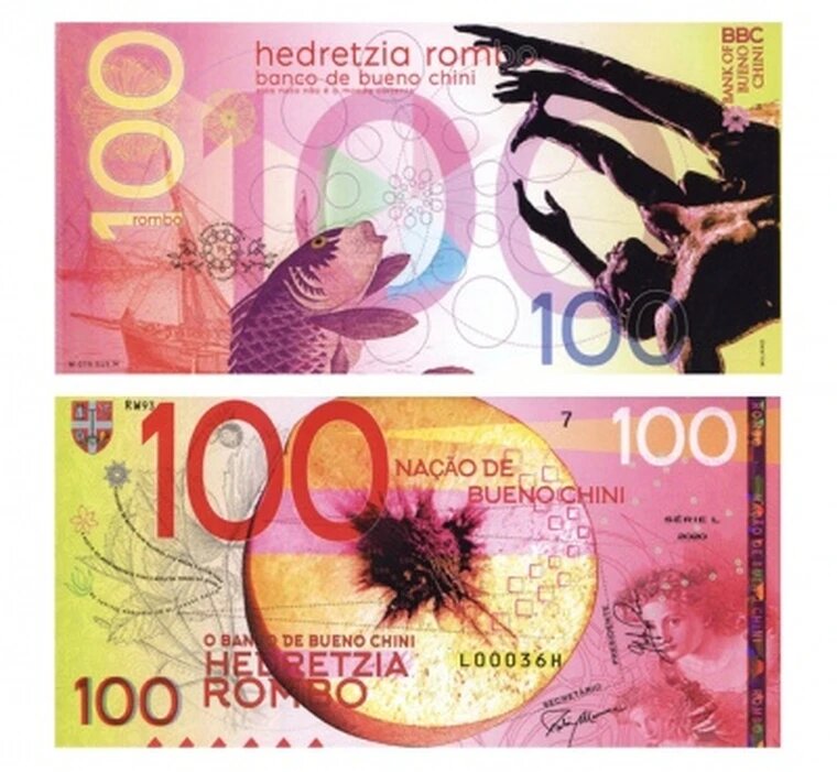 100 rombo 2020 Bank of Bueno Chini, сувенирная бона, сувенирная копия UNC, банкноты и купюры редкие коллекционные