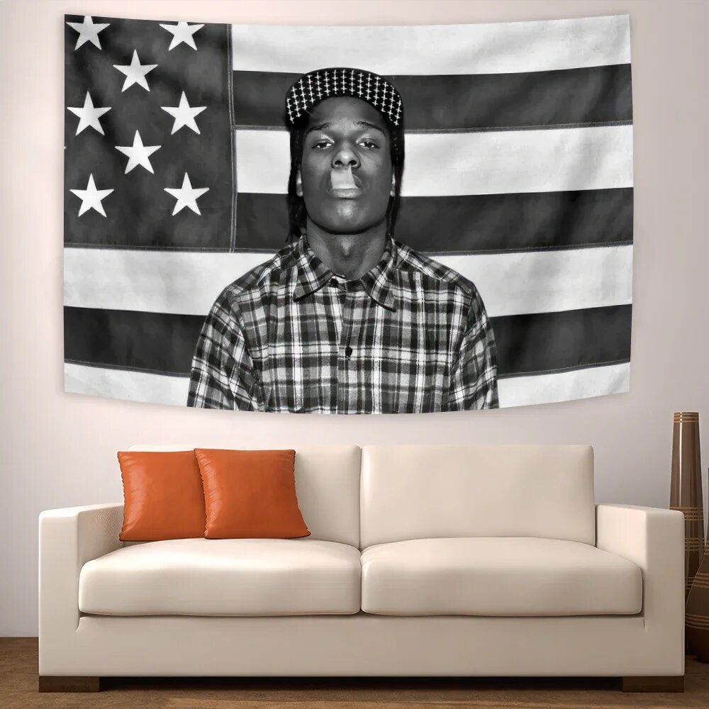 Гобелен Asap Rocky Флаг Rakim 90CMX150CM, 416-3d Tapestry55