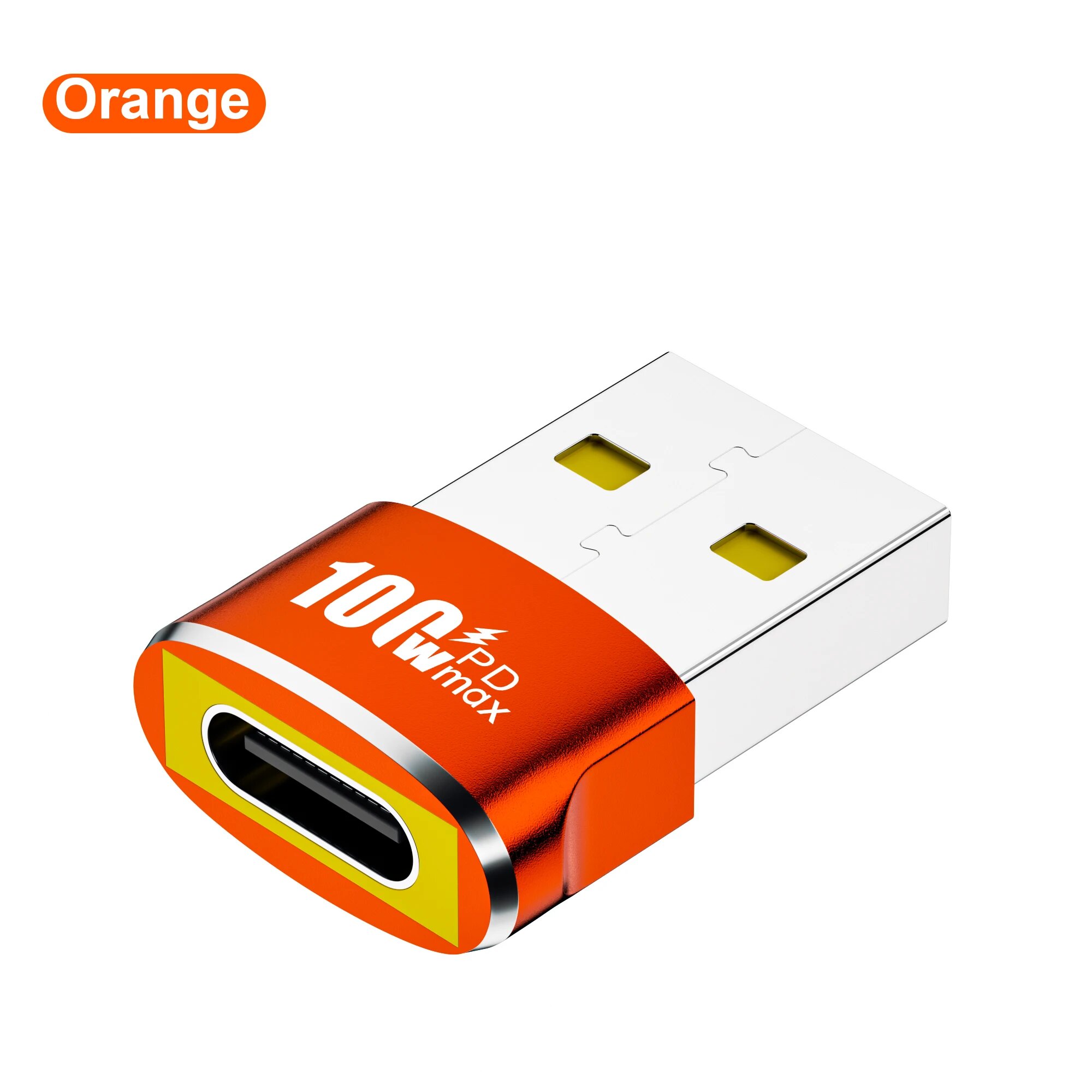 Переходник USB на Type-C Orange 100W PD max