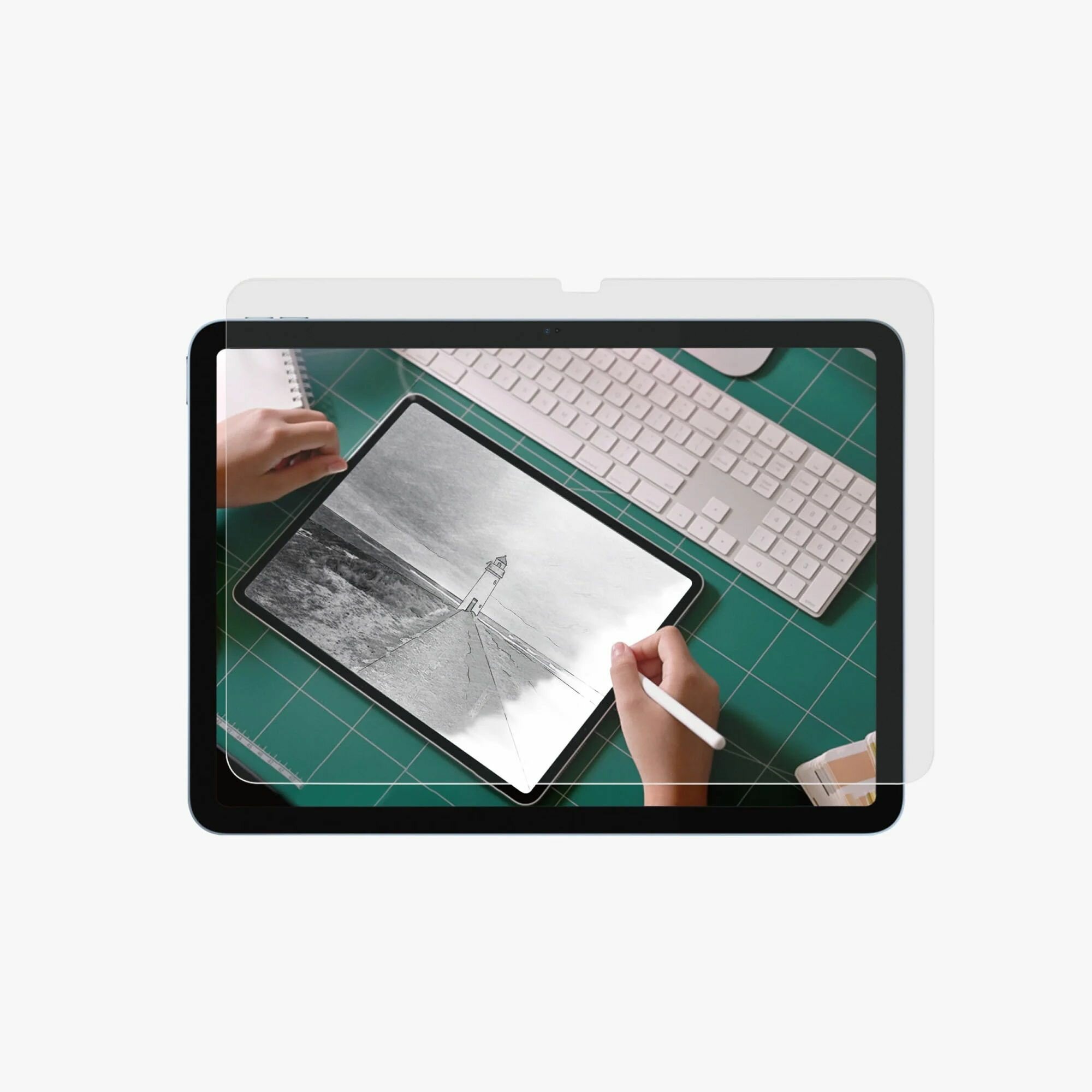 Защитное стекло ANANK 3D PaperLike Curved Edge Glass для iPad Pro 13" 2024г - (Transparent)