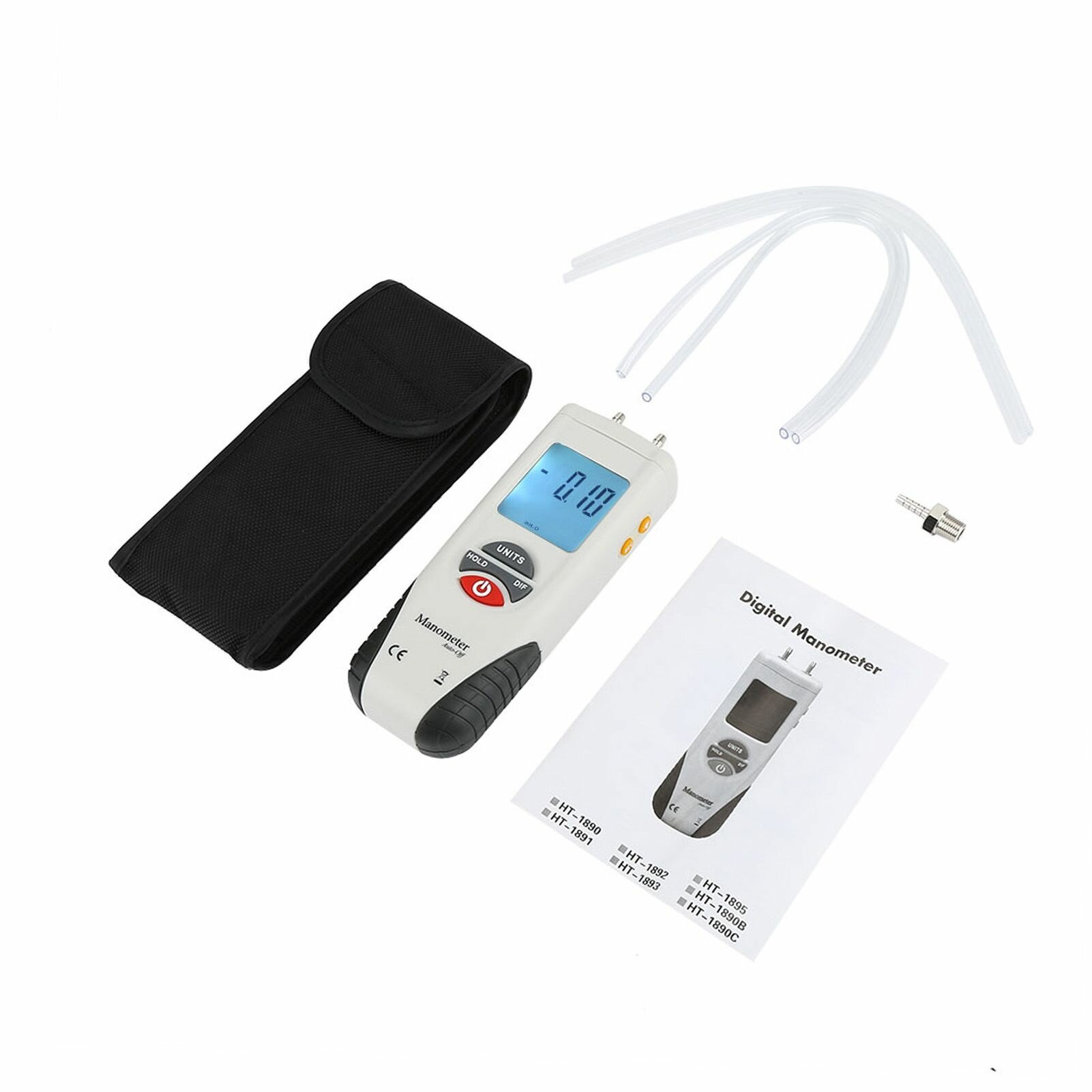 Ручной манометр HT-1890, дифференциальный измеритель давления