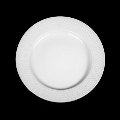 Тарелка фарфоровая "Corone" d-31,5см мелкая, с орнаментом