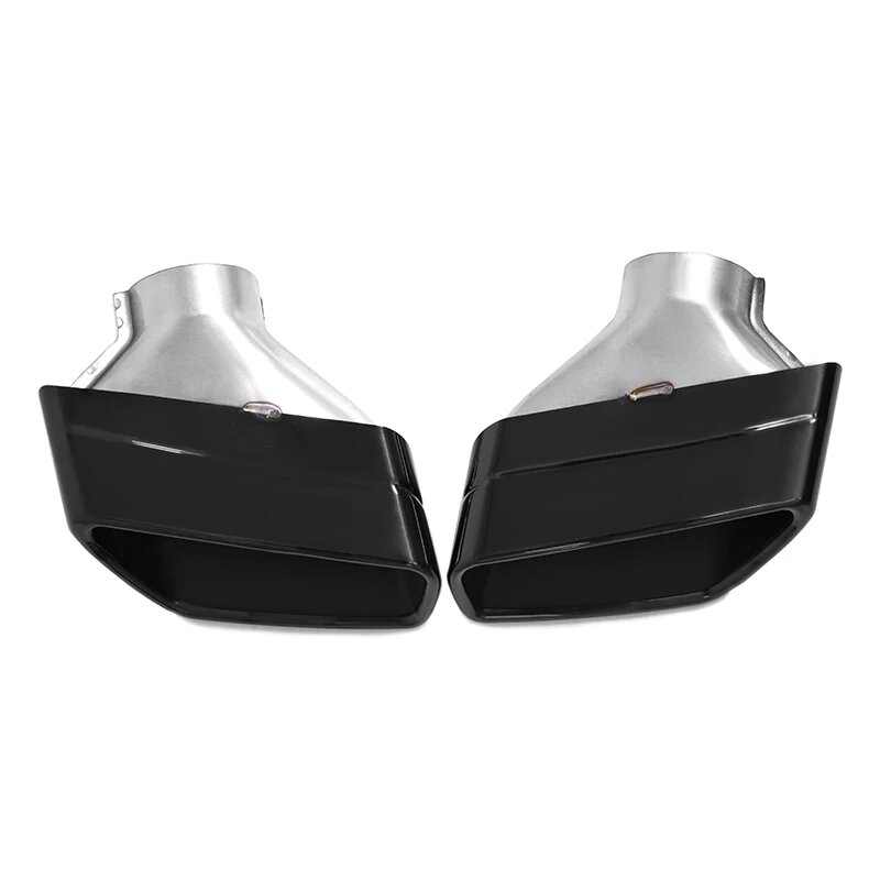 Для BMW 5 серии G30 G31 525i 530i 540i 2019-2023 гг, обновленная выхлопная труба, оригинальная автомобильная насадка с квадратным ртом, черный глушитель Black B