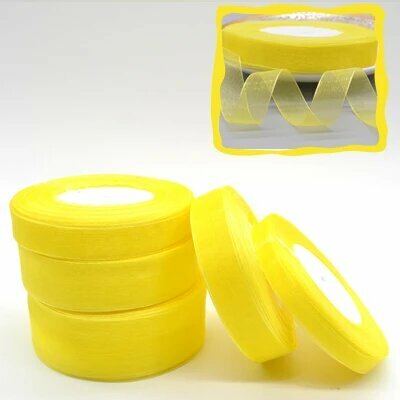 Ленты органзы St.Lucas 10/15/20/25/40 мм Желтый, yellow 603, 10MM