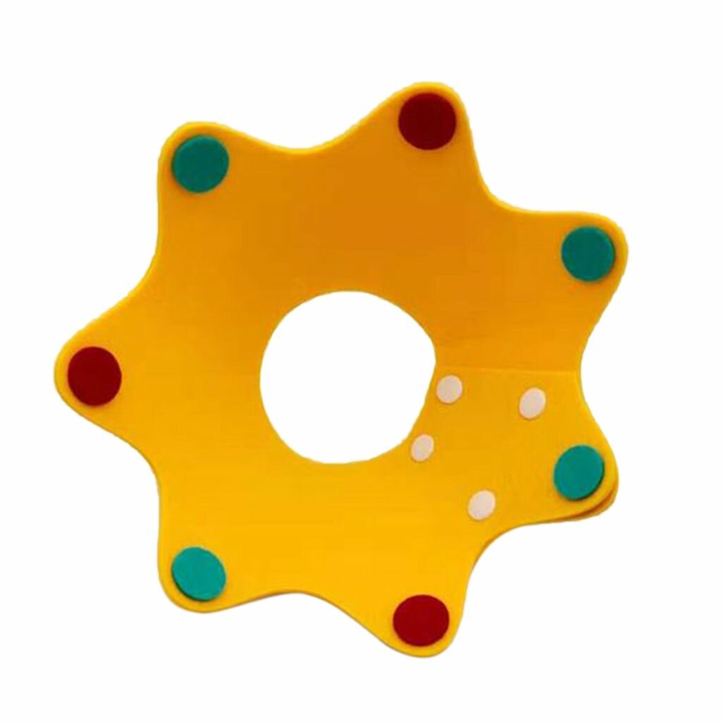 (1шт) Кошачий ошейник Elizabeth Ring-S-желтый