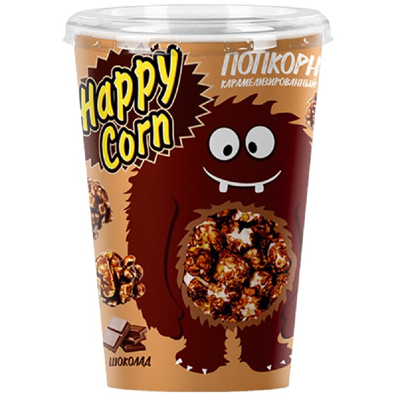 Воздушная кукуруза HAPPY CORN с Шоколадом /стакан/ 100г