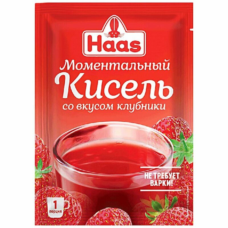 Кисель HAAS Моментальный Клубника 30г