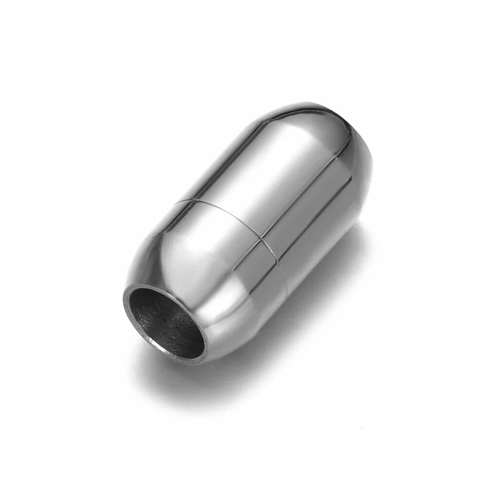 Магнитные застежки для браслетов EMBLAASK Inside Dia. 6mm, Shiny Steel