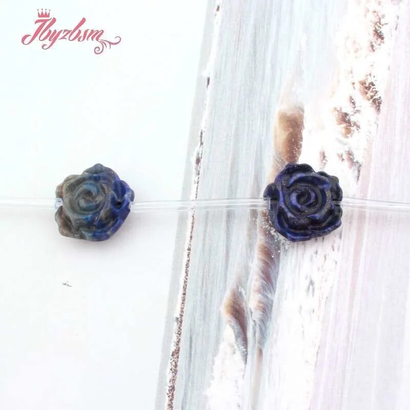 Бусины пирит лазурит jbyzbsm 12 мм/15 мм Темно-синий, only 2Pcs Beads, 15mm Lapis Lazuli