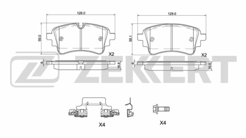 Колодки торм. диск. задн. Audi A4 V, A5, A6 Q5, Q7, VW Touareg III.