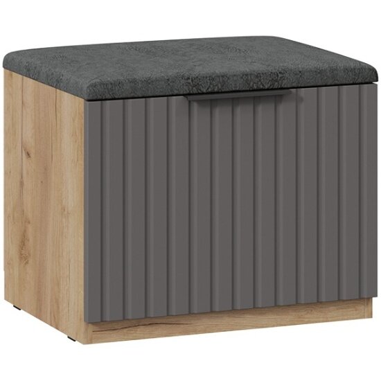 Тумба для обуви Трия Хилтон (550) Исп 2.1 Дуб Крафт золотой/Графит матовый