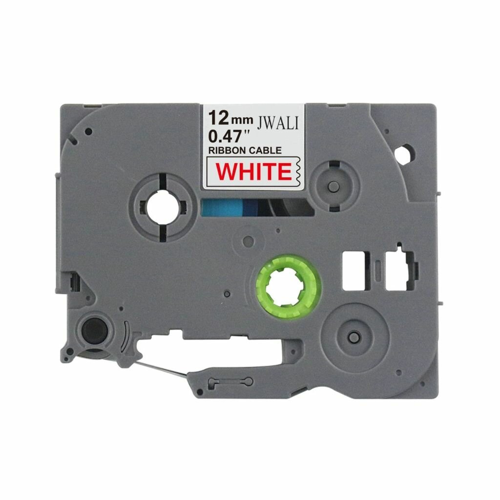 Совместим с лентой для принтера этикеток-красная буква 12 мм на белом фоне