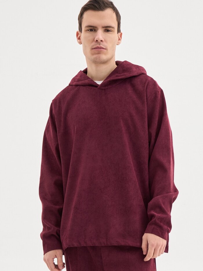 Кофта мужская, MINAKU, бордовая, размер 48