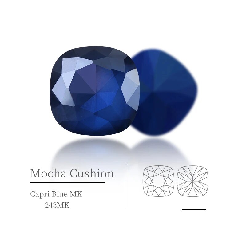 Стразы синие Capri Blue MK, 12mm, 10шт