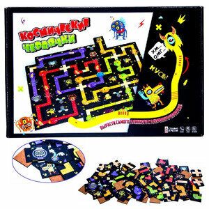 Игра (Ракета) Игра-лабиринт Космические червячки [игров. поле 108дерев. тайлов] (Р3968)