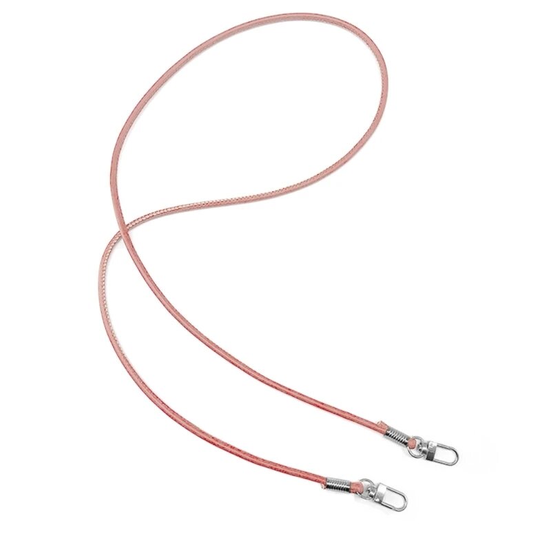 Тонкий мягкий женский сменный ремешок через плечо для маленькой сумки, кошелька silver hook, Pink