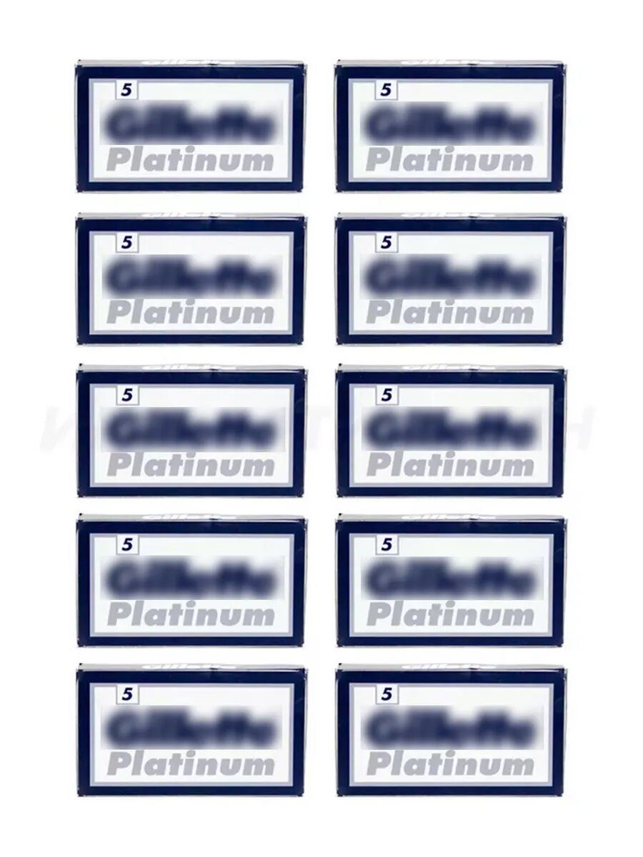 Platinum Лезвия для Т-образного станка, 50 шт.