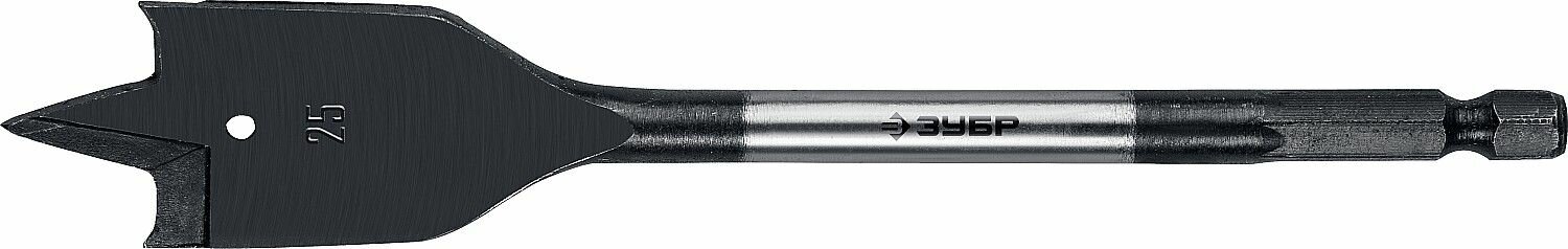 Сверло по дереву ЗУБР, перовое, 25 x 152 мм, боковые подрезатели 29505-25_z01