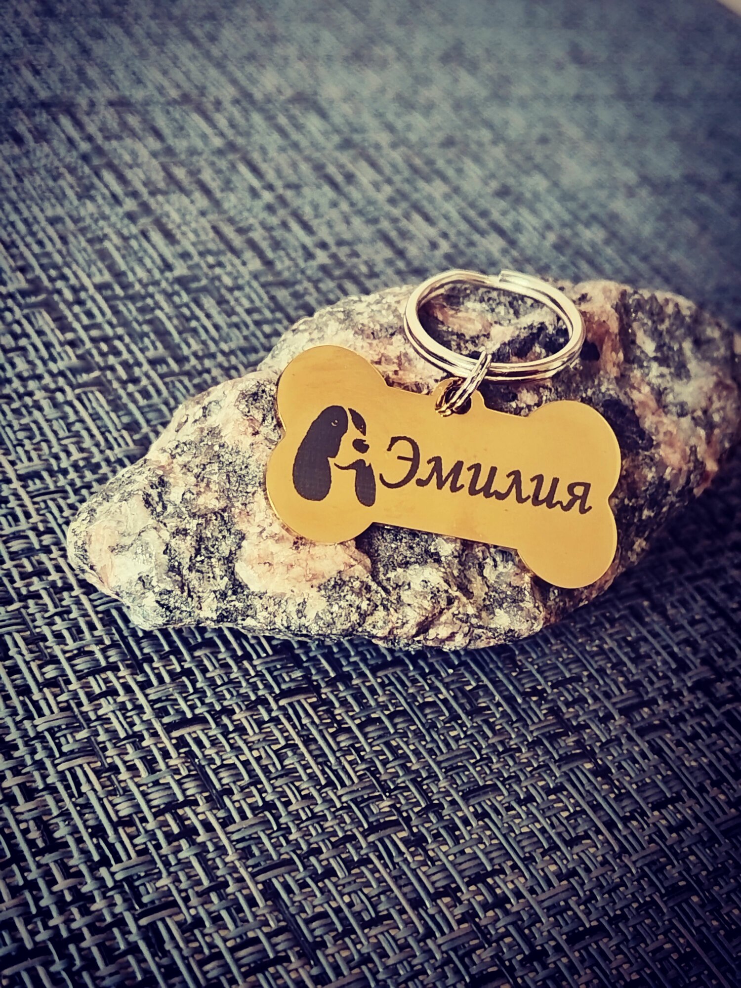 Адресник для собак с гравировкой из нержавеющая сталь MaMaLu