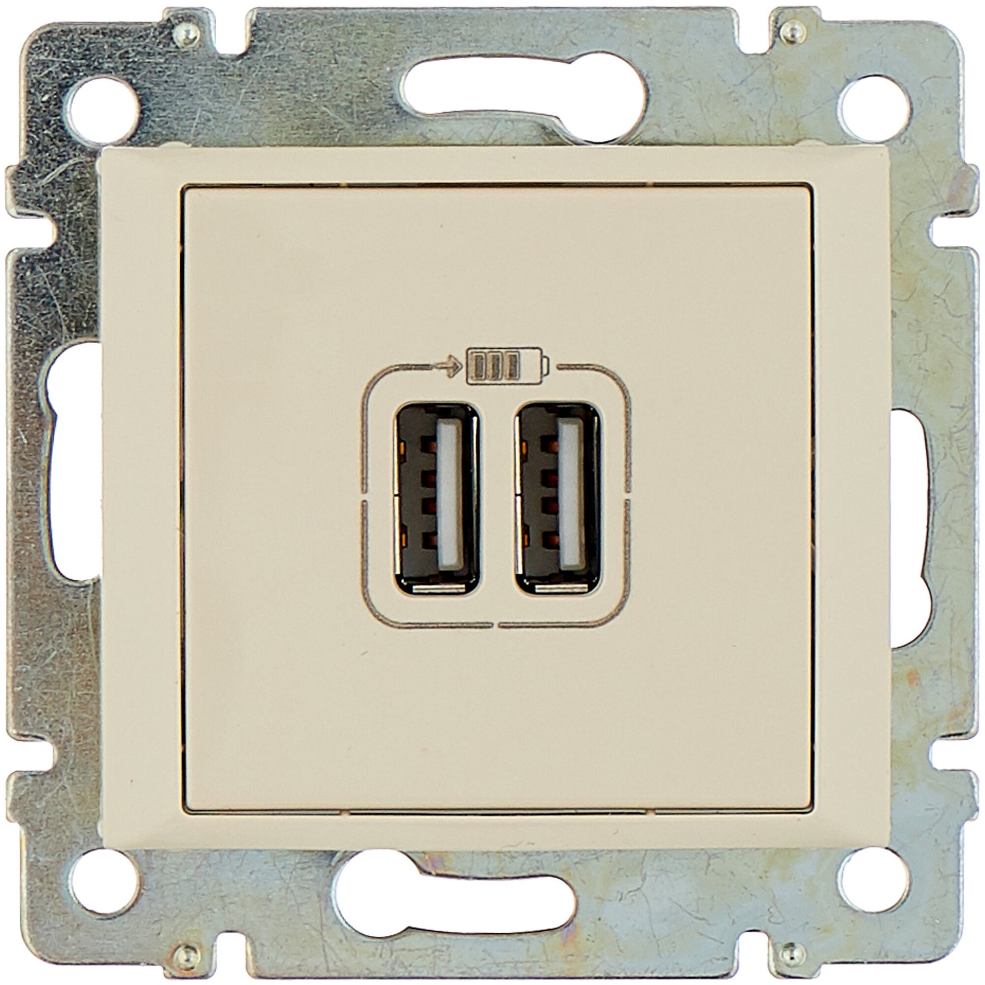 Розетка USB Legrand Valena 694372, скрытая установка, IP20, слоновая кость