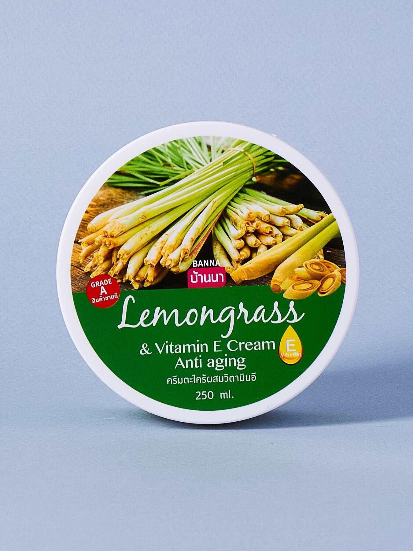 BANNA Крем для тела Омолаживающий Лемонграсс и Витамин E 250мл Lemongrass & Vitamin E Anti aging Cream