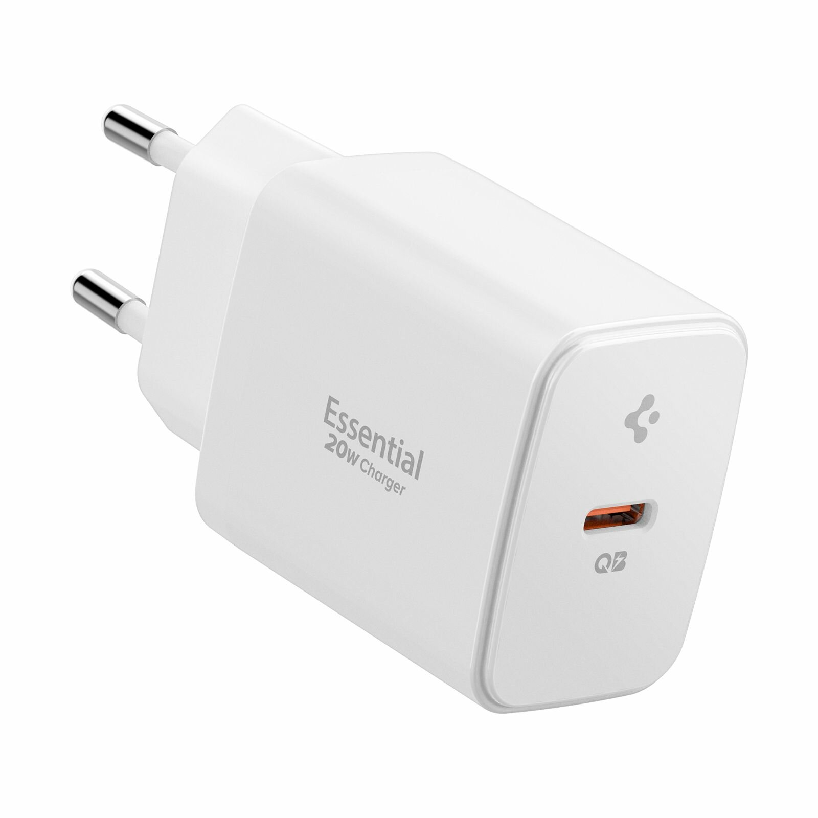 Сетевое зарядное устройство Spigen (ACH08701) Essential 20W Wall Charger EE201EU / Спиген зарядка сетевая, белая