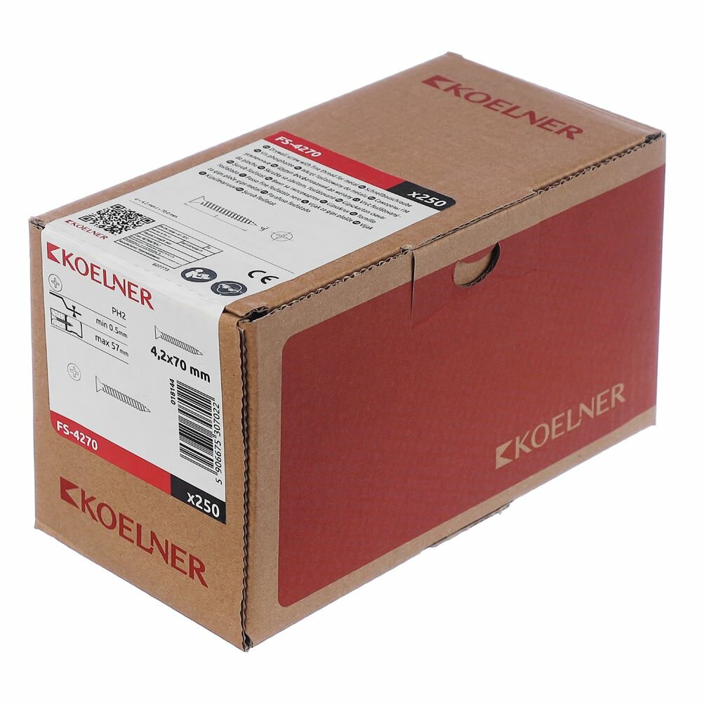 Саморезы по металлу для гипсокартона FS-4270, 4,2х70 мм 250 шт