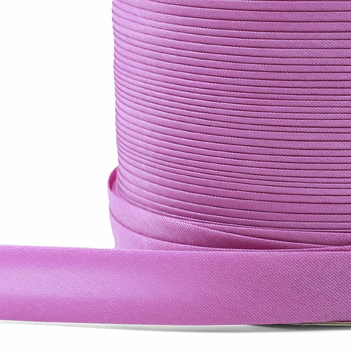 Бейка айрис Косая, атласная, 15 мм, 132 м, 0000-1500, цвет 6131, фиолетово-сиреневая