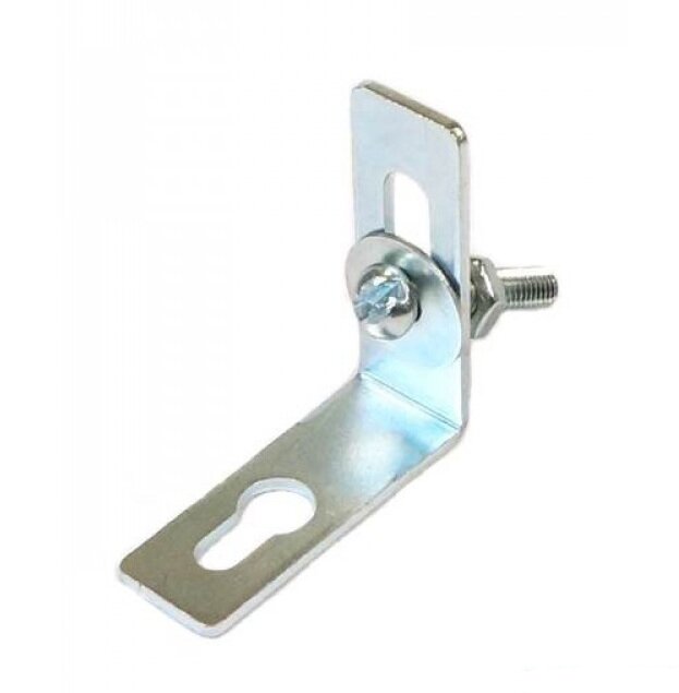 Подвеска мебельная угловая 45х45х2мм с крепежом (радужный цинк) 21499