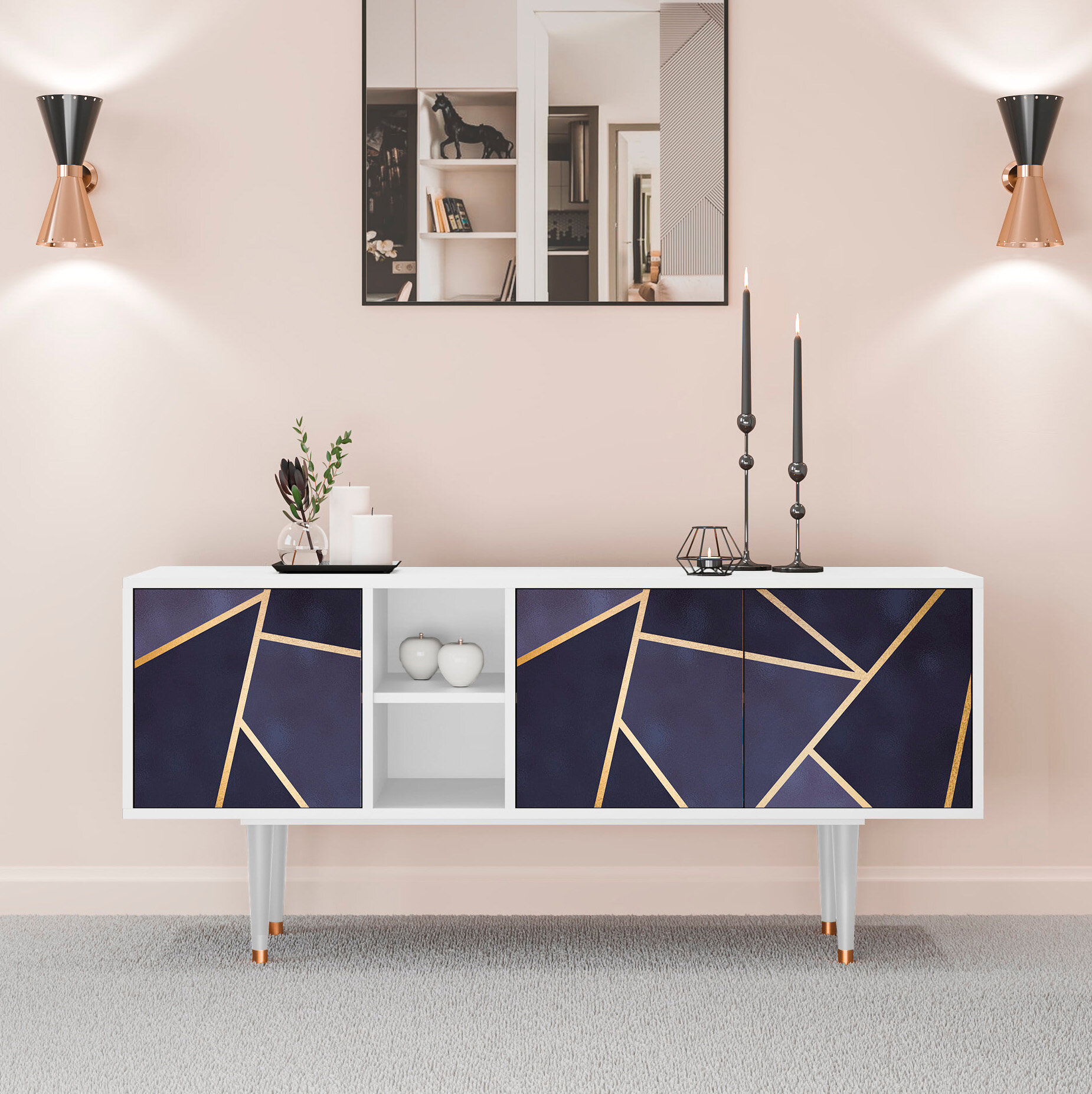 ТВ-Тумба - STORYZ - T5 The Amethyst, Размер - 150 x 69 x 41 см, Цвет корпуса - , Белый