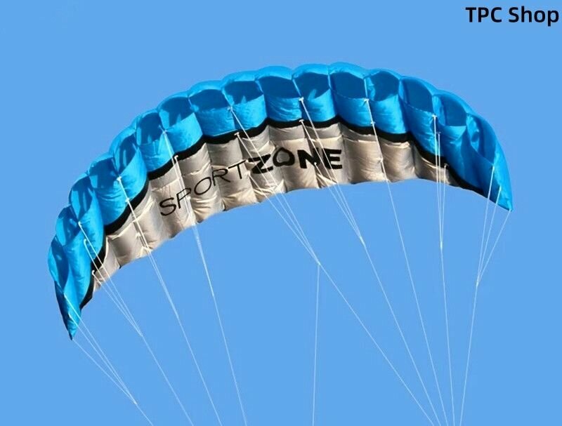 Кайт пилотажный Воздушный змей спортивный 2,5 м, синий