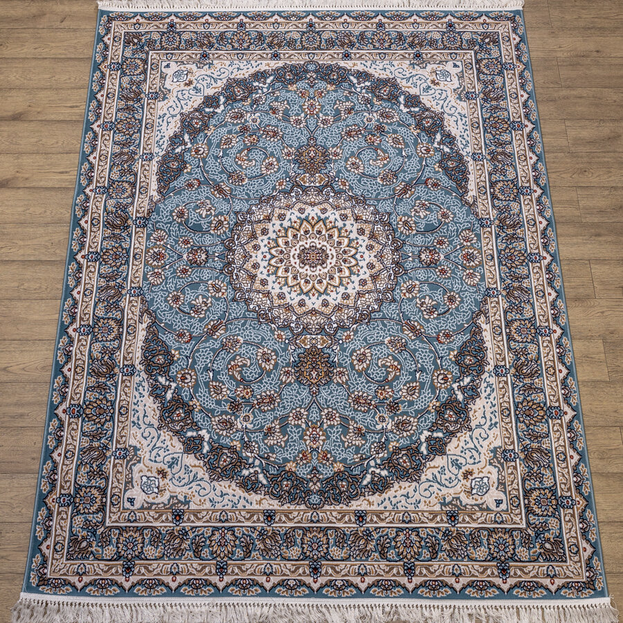 Ковер, Овал, Голубовато-серый, Белый, Коричневый, Бежевый, Классический, Персидский, на пол, в гостиную, спальню, в ассортименте (160 см. на 230 см.)