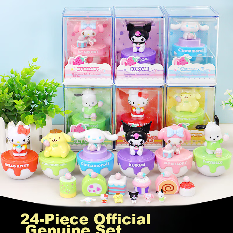 Sunnysandy Sanrio Kuromi birthday gift HelloKitty full set of toys girl ornaments doll Melody hand-made