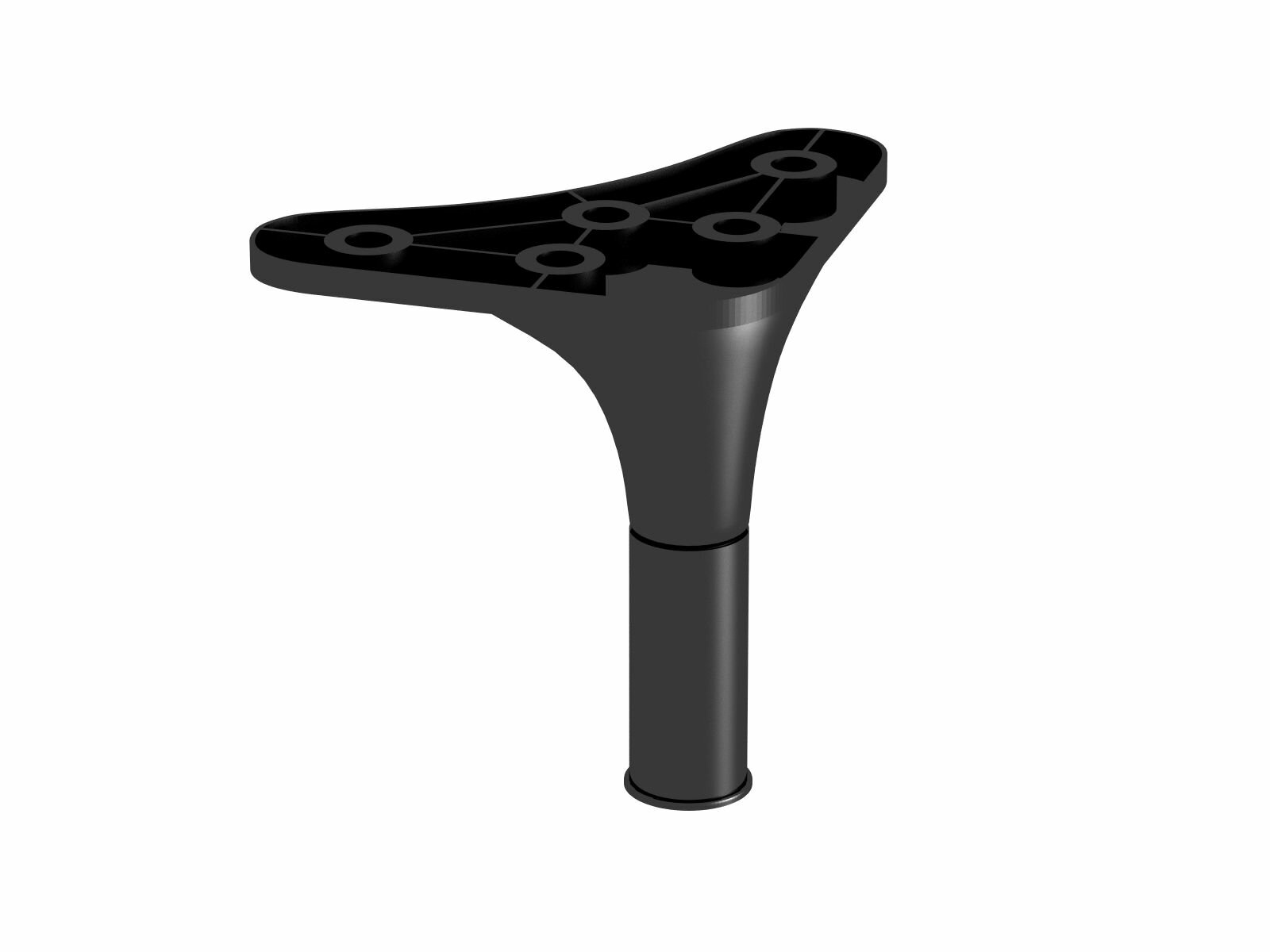 Комплект из металлических ножек для мебели, 5 шт, черные