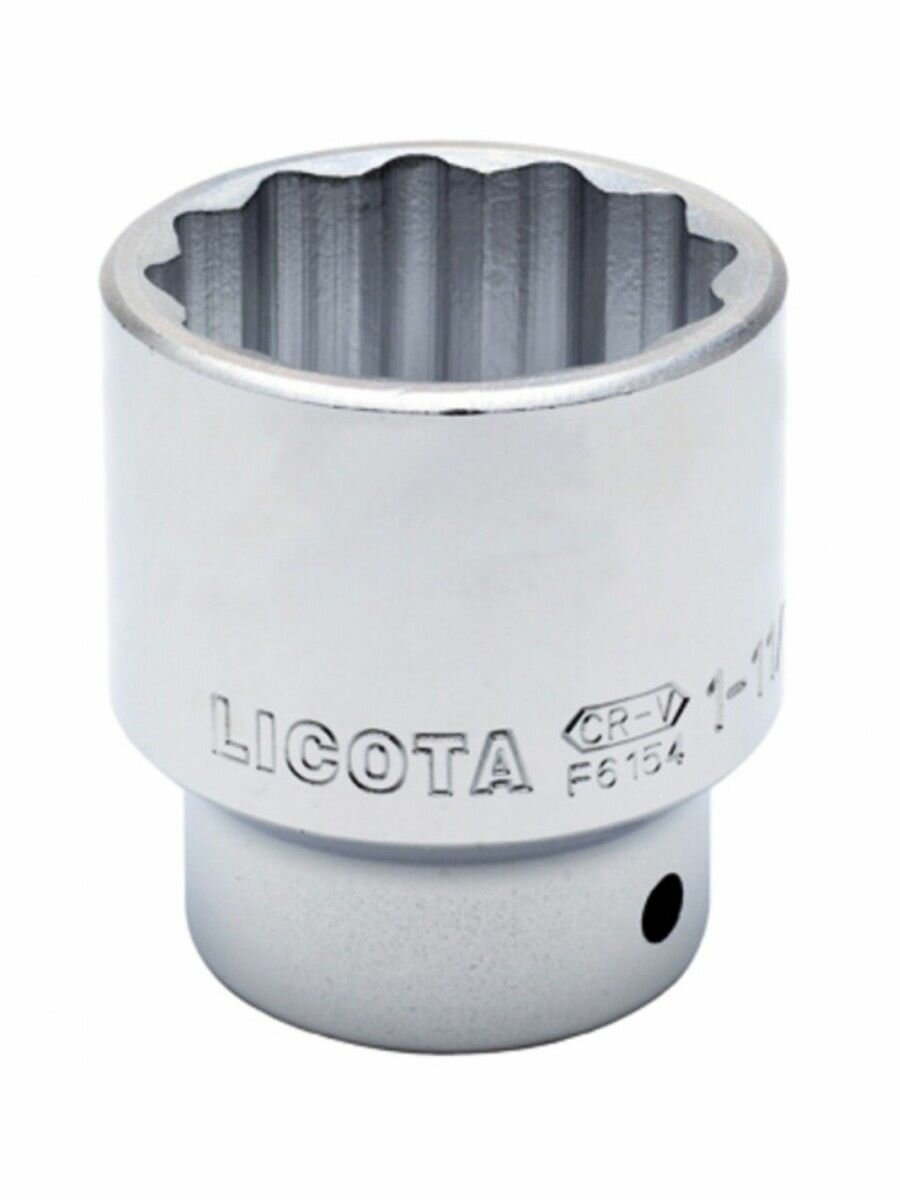 Головка торцевая LICOTA F6032, 3/4", 32мм, 12-гранная, хром-ванадий, серебристая