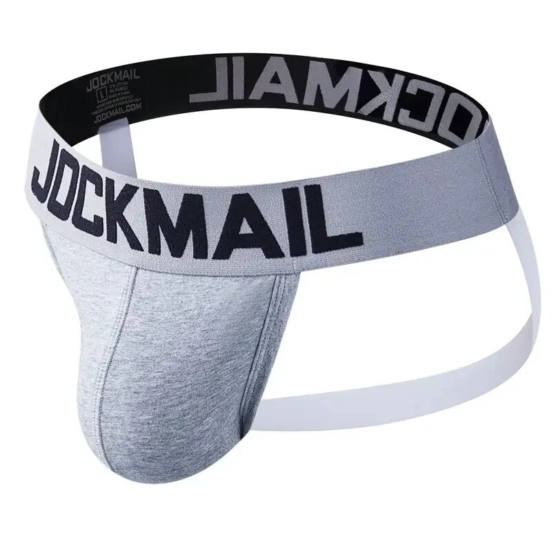 Мужские стринги JOCKMAIL серые, L, JM204GRAY