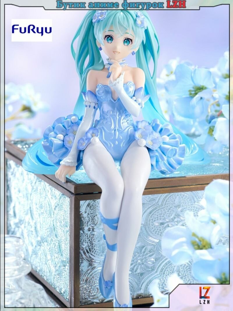 Аниме Фигурка FuRyu Flower Fairy Хацунэ Мику Цветочная Фея Голубая бабочка 14cм