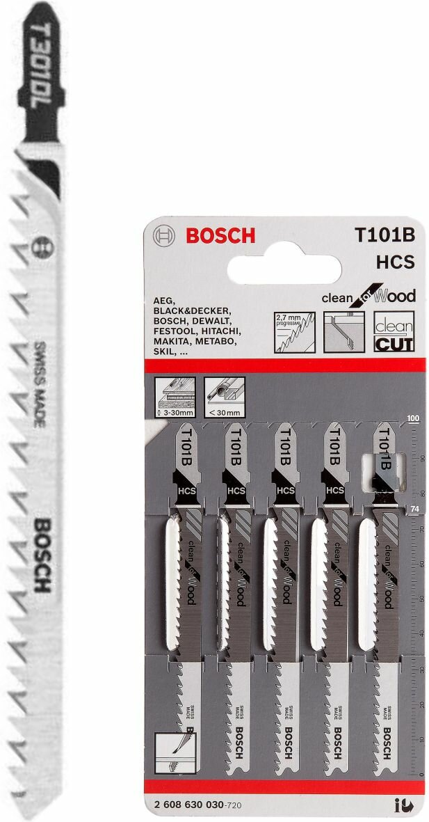 Пилки для лобзика T301DL