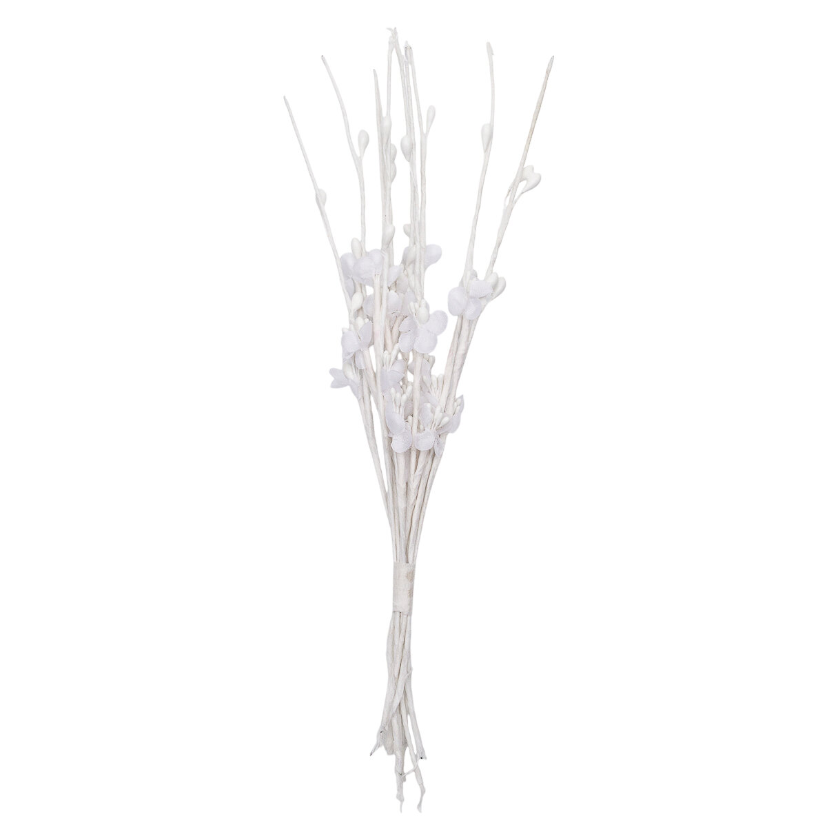 Искусственные цветы для декора, веточка декоративная из фоамирана, 22 см, белый