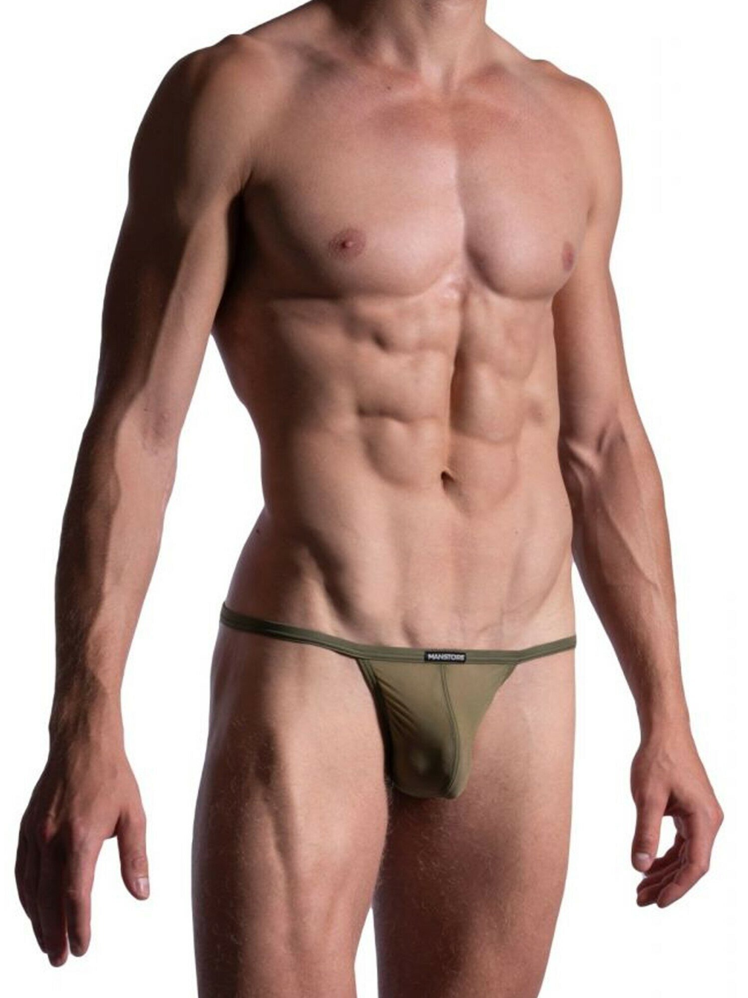 Трусы-танга "M2193 - Ultra Tanga Olive" / Manstore / Хаки / Размер 2XL
