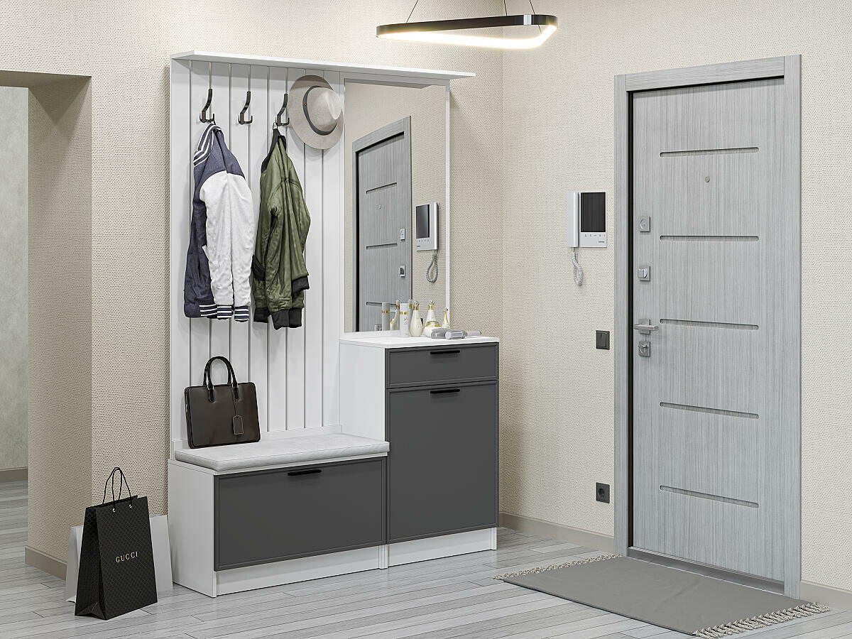 Прихожая Стиль 1.4 метра. Серый