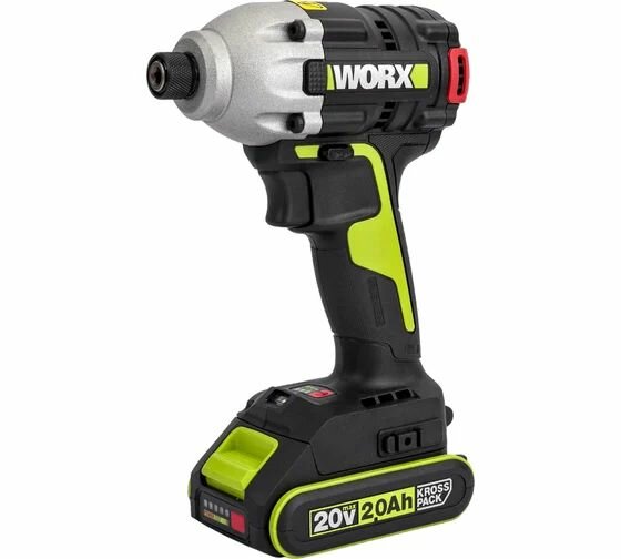 WORX Professional Impact Винтоверт аккумуляторный, ударный, бесщеточный 20В, 230Нм, 2Ач Х2, ЗУ WU290.1