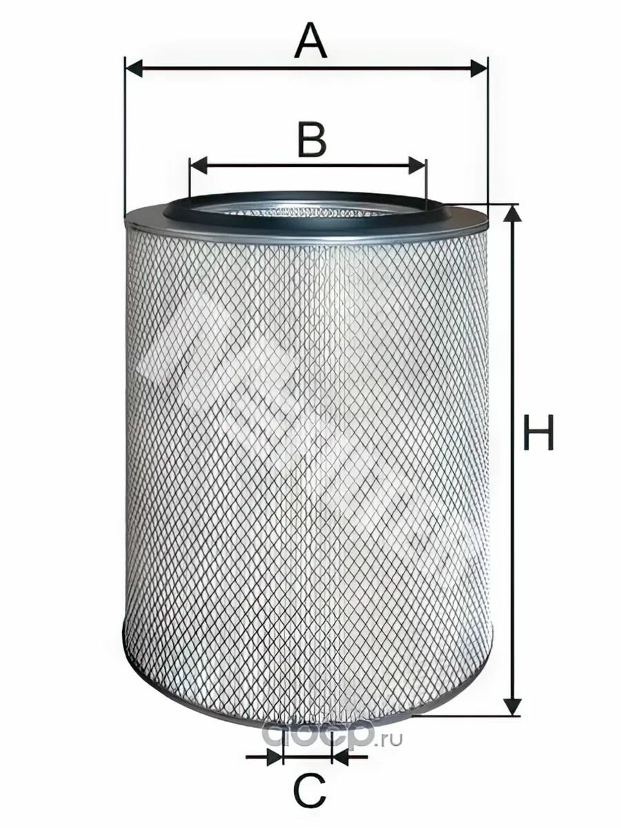 Фильтр воздушный H468 D307.5 d196. Артикул A524 Производитель M-Filter. RVI MAGNUM <10.96 (гориз расп)