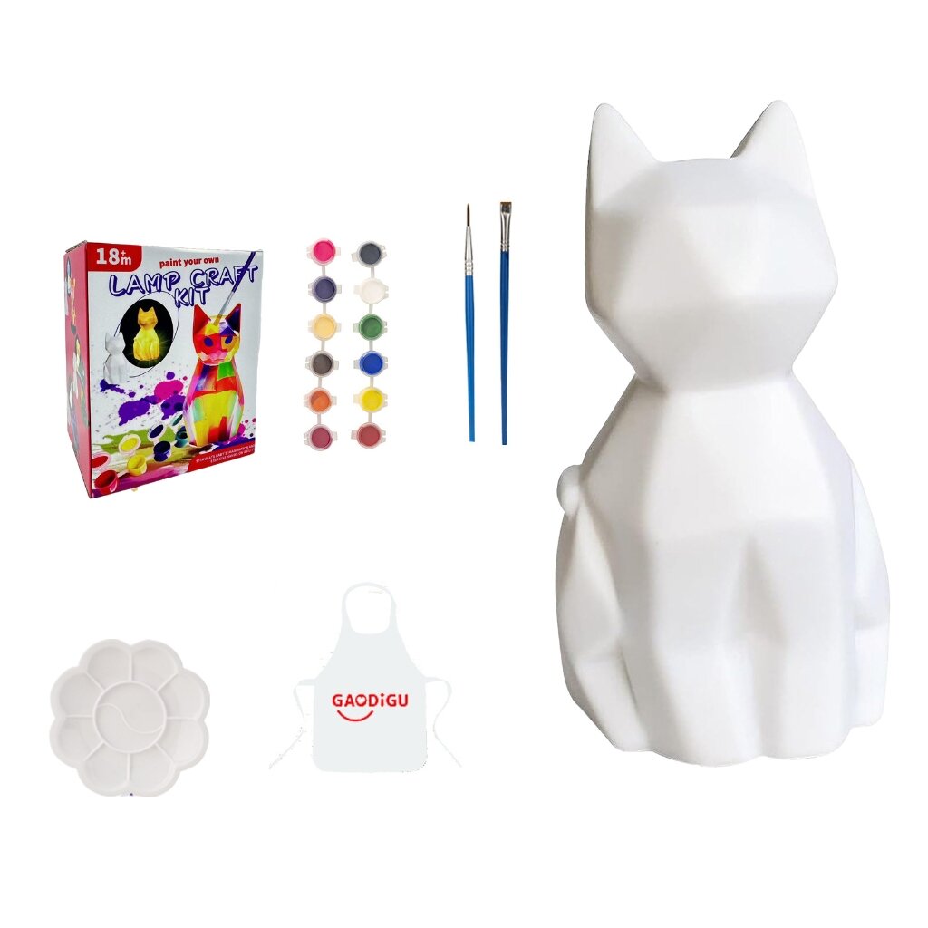 Набор Принадлежностей для творчества Creative Cats Lamp Children's Own Cats Lamp Painting Set for Imaginative Play Educational Art Craft Set