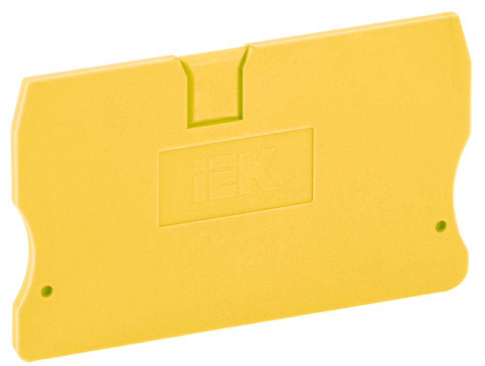 Заглушка для клеммной колодки IEK / ИЭК для КПИ 2в-1.5/2.5, пластиковая желтая, толщиной 4мм / электрика