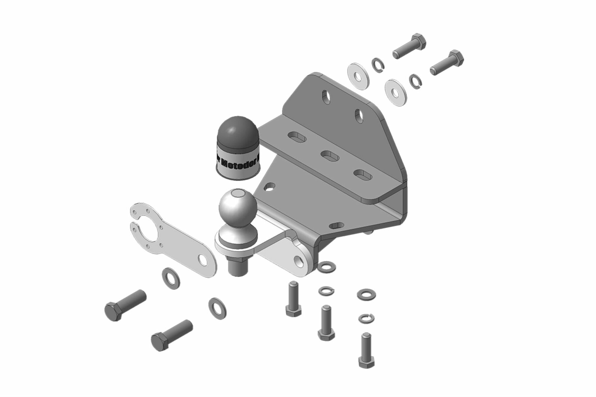 Фаркоп Motodor для Toyota Land Cruiser 300 c 2021 г. (оцинк. Шар)(паспорт и сертификат в комплекте)(без электрики) 92524-FE