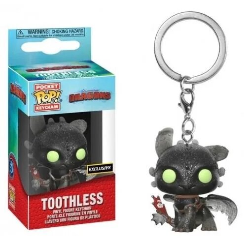 Funko Pocket Keychain How to Train Your Dragon Toothless, Черный