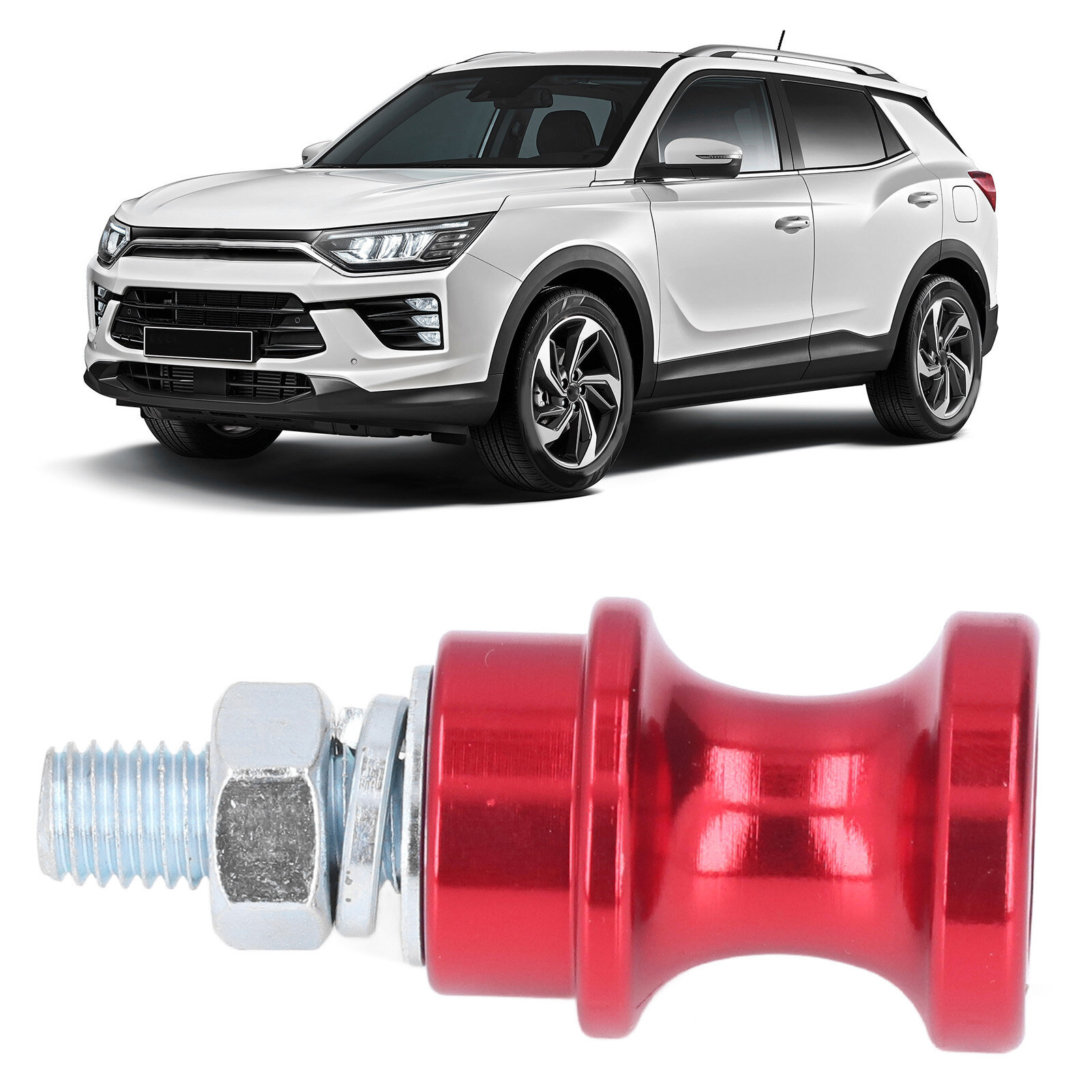 Стойка с крюком для лебедки Болтовое крепление Стальная защита от ржавчины для лебедок с полурычажным механизмом 3/8 дюйма 1/2 дюйма U-образного зажимаКрасный