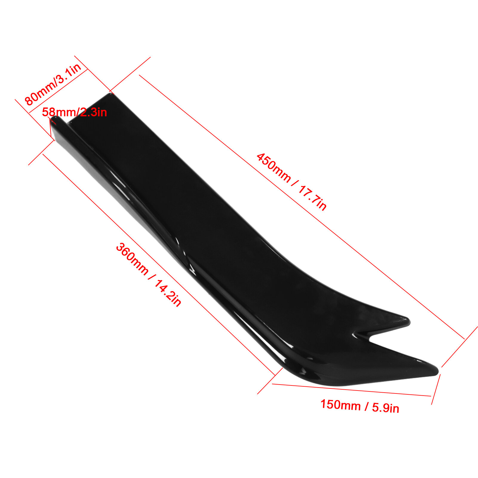 2 шт. автомобильный универсальный задний бампер, диффузор для губ, сплиттер, боковая юбка, защита-утка с установочными винтами, глянцевый черный